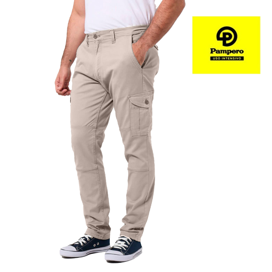 Pampero - Pantalon cargo Pampero ORIGINAL fit elastizad Beige uso ...