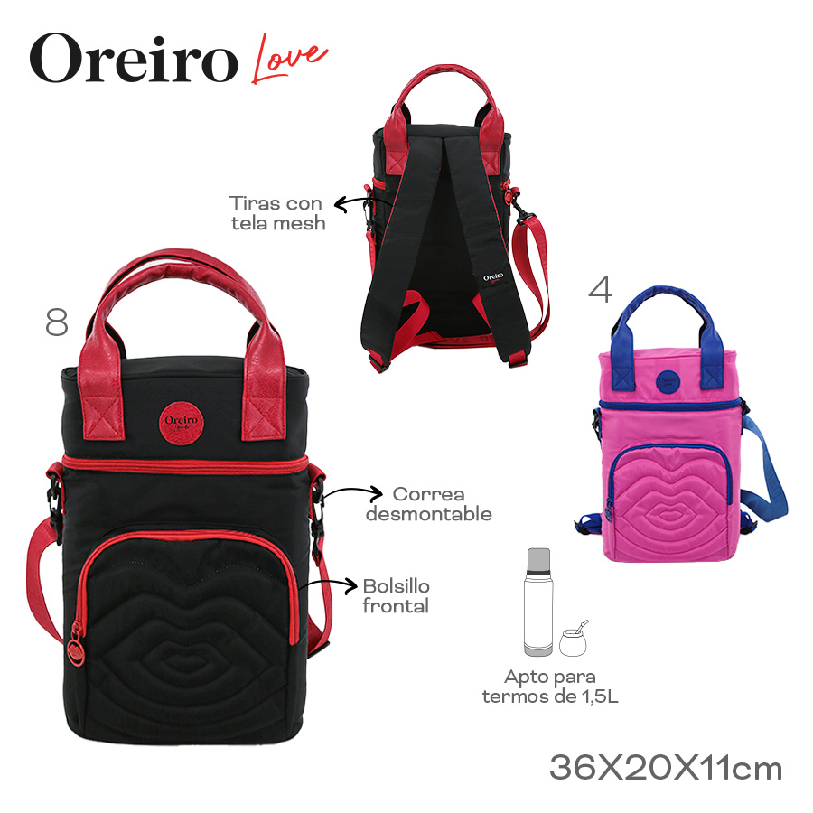 Las Oreiro - Bolso matero Las Oreiro liso medida 20cm x 36cm x 11 cm ...